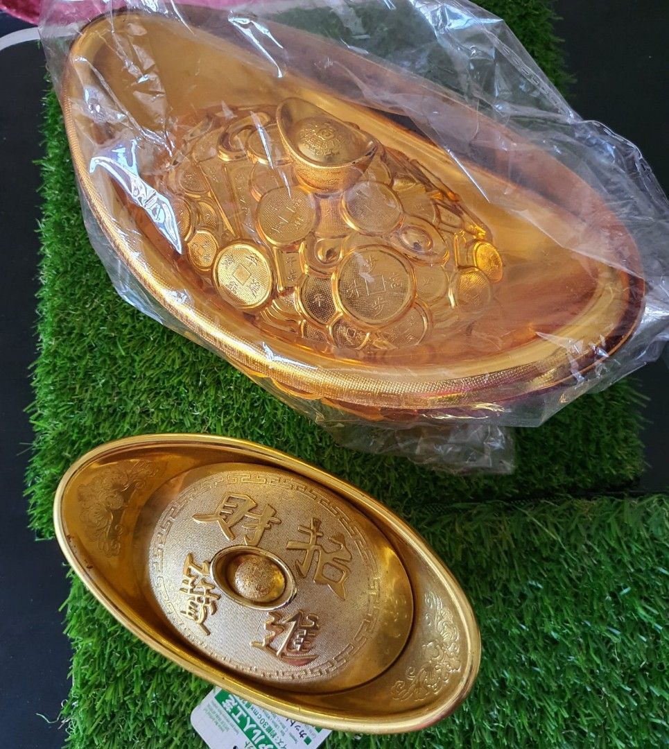 🏆 CNY Gold Ingot Storage Container / Yuan Bao / 金元宝, Hobbies & Toys ...