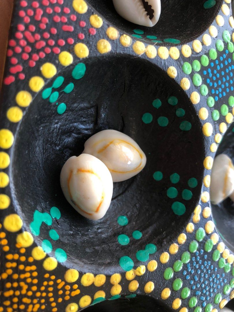 Beautiful hand painted Congkak traditional game, Hobbies & Toys, Toys ...