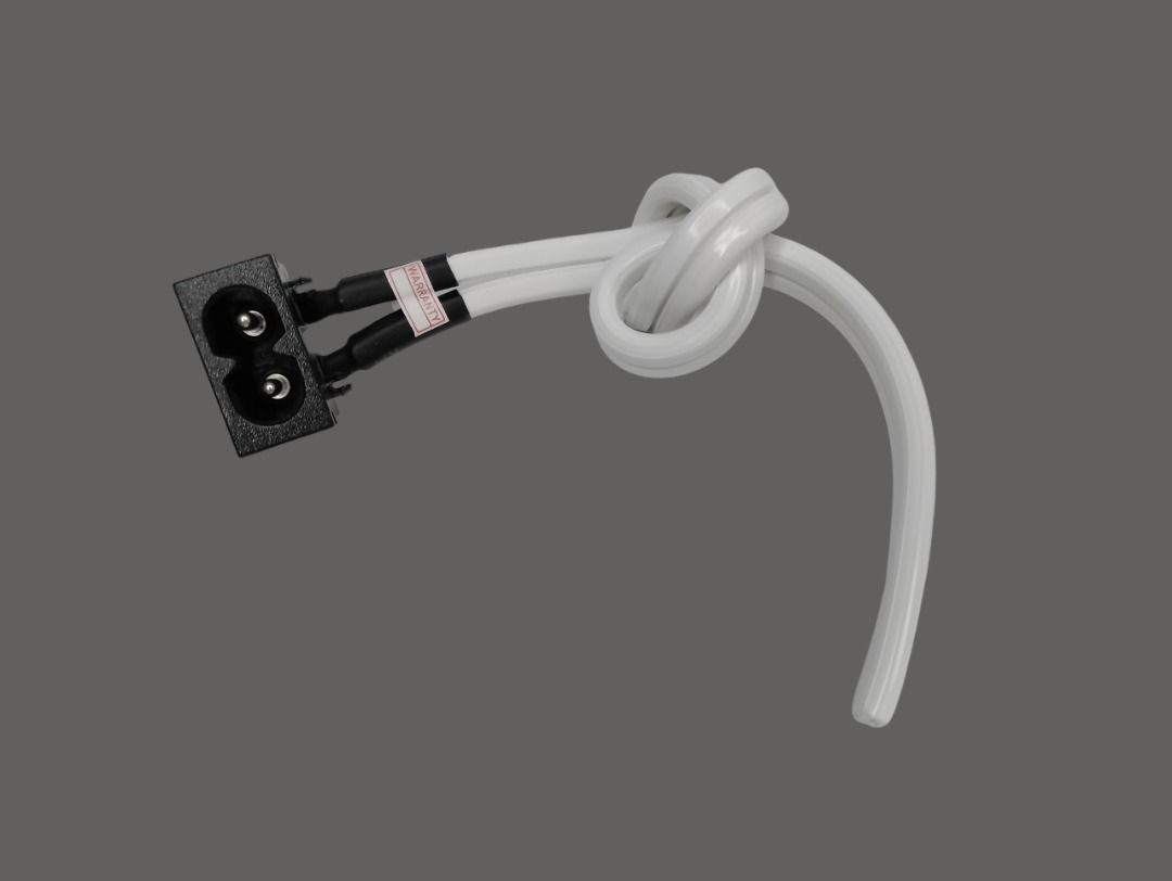 C8 MALE PLUG PANEL MOUNT ADAPTER with WIRE, AC 250V 2.5A 2-PIN IEC ...