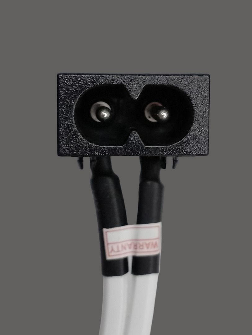 C8 MALE PLUG PANEL MOUNT ADAPTER with WIRE, AC 250V 2.5A 2-PIN IEC ...