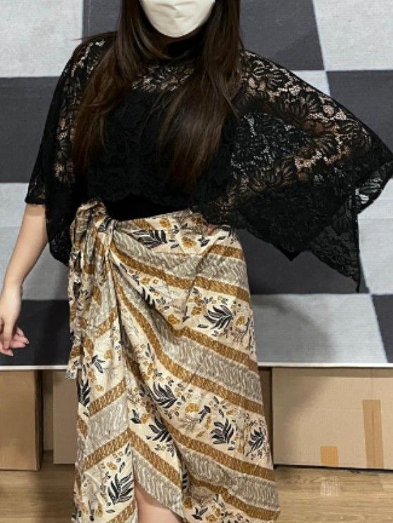 Cape Brukat Hitam / Kebaya Baju Pesta Graduation Kondangan Party Dress ...