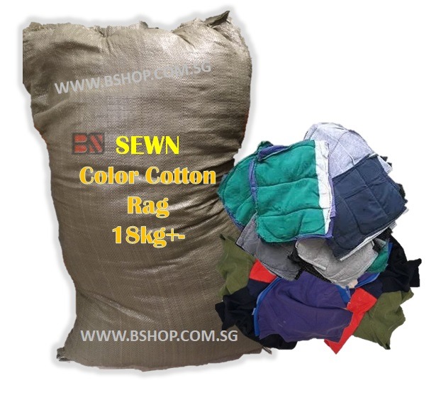 COTTON RAG COLOUR/ WHITE -SEWN & UNSEWN/ MIX COLOUR COTTON RAG- 1KG ...