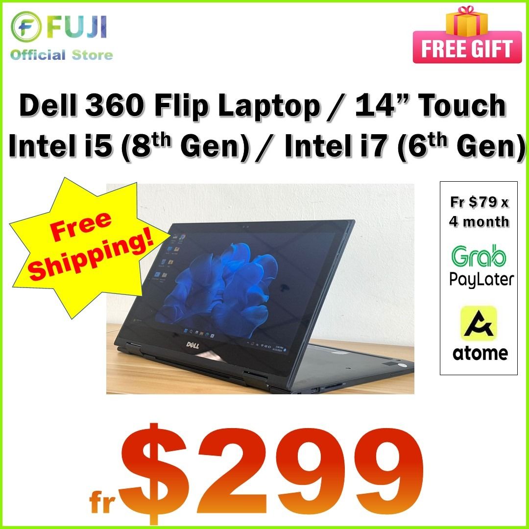 DELL Intel i7 - 360 Flip Screen Laptop - 2 In 1 Touch Screen - 8GB RAM ...