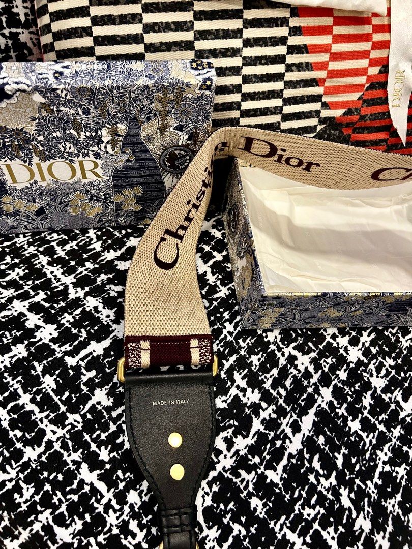 DIOR Shoulder Strap with Ring ( Brown / Maroon ), Luxury, Accessories ...