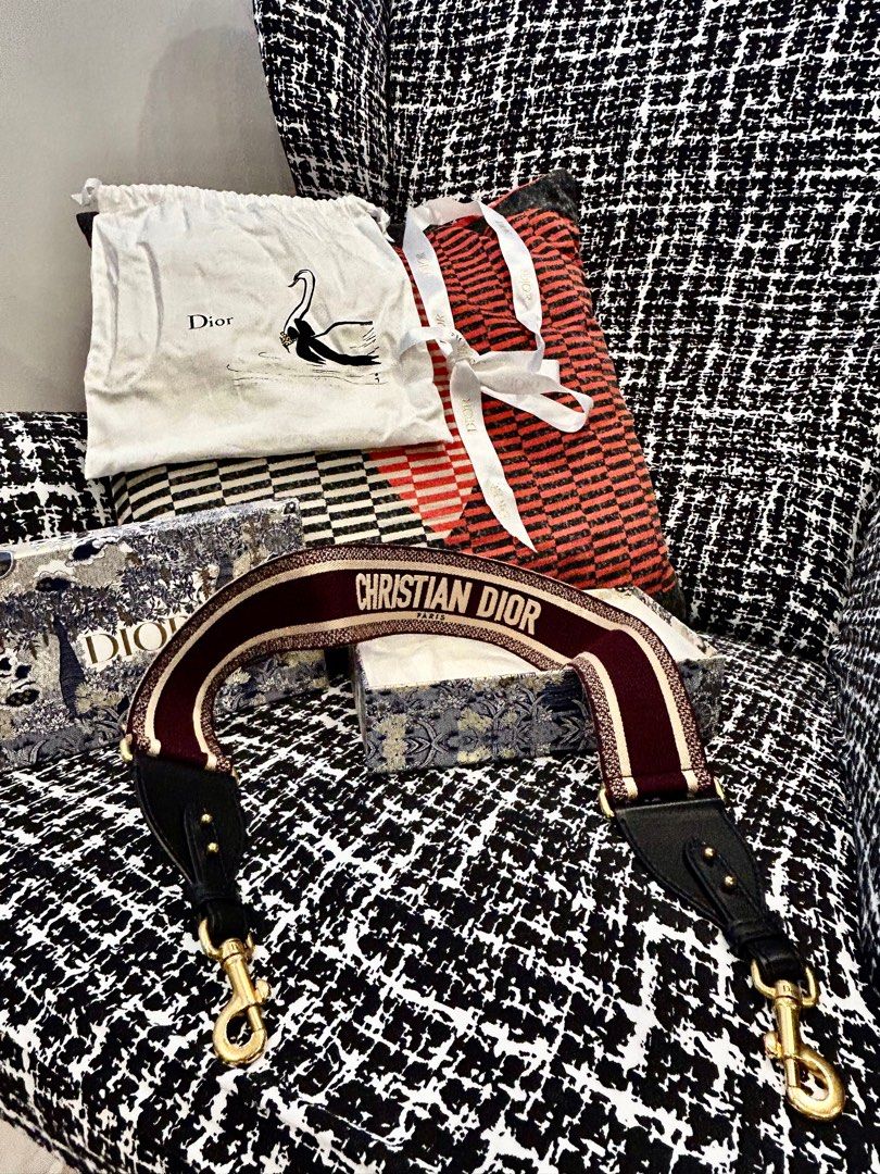 DIOR Shoulder Strap with Ring ( Brown / Maroon ), Luxury, Accessories ...