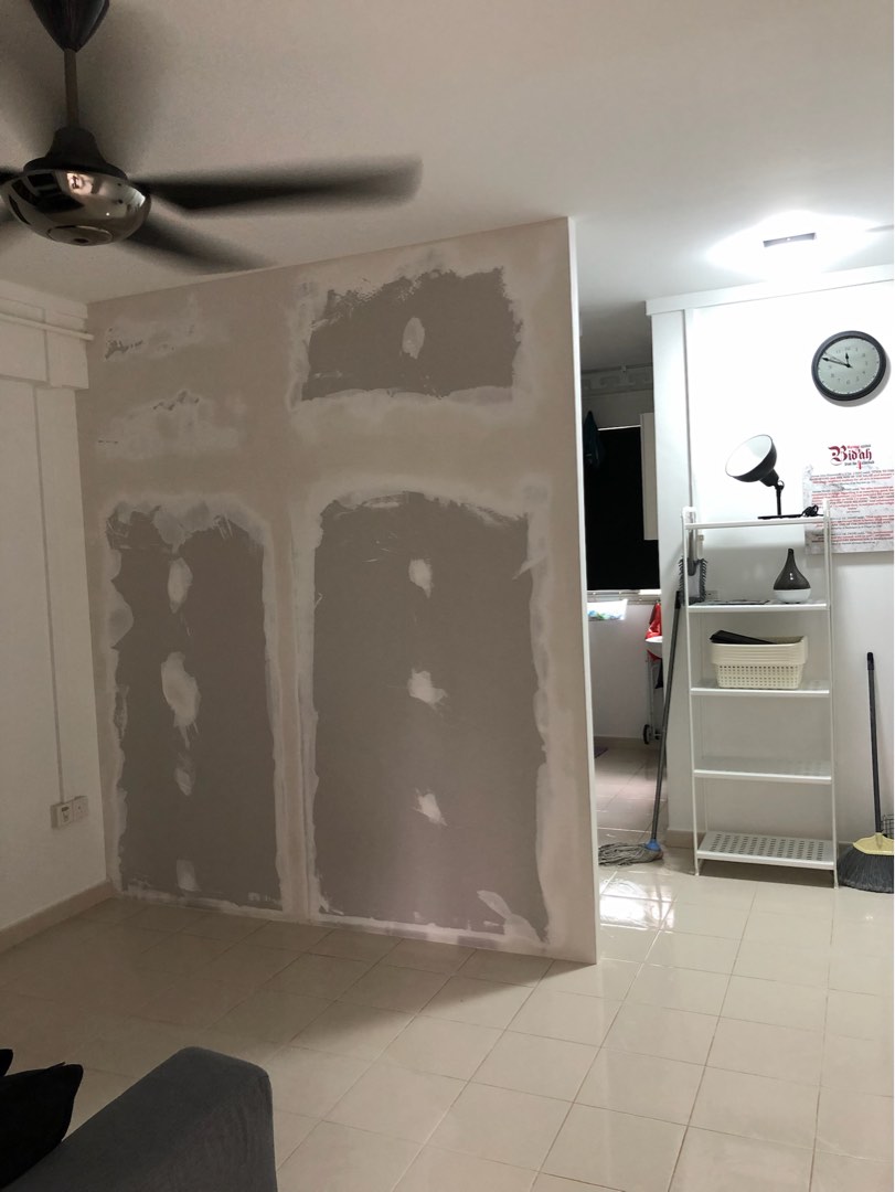 Partition install False ceiling/ L box/ cove light/ design False ...