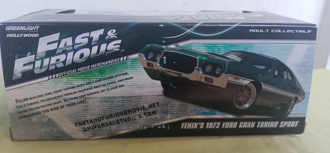 Fast and Furious - Fenix's 1972 Ford Gran Torino Sport (Greenlight ...