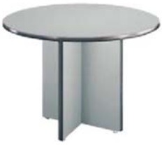 Gray Round Shape Conference Table, Meeting Desk : NFT-8001, Office ...