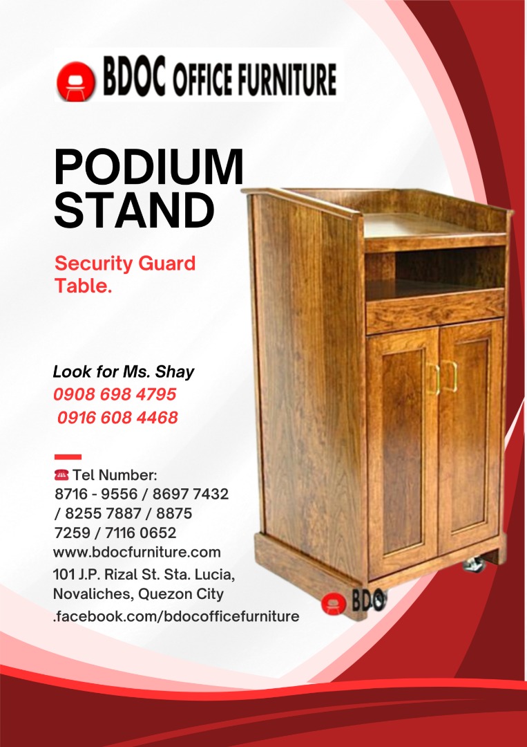 Guard's Podium Table / Steel Cabinet / Office Partition / Office ...