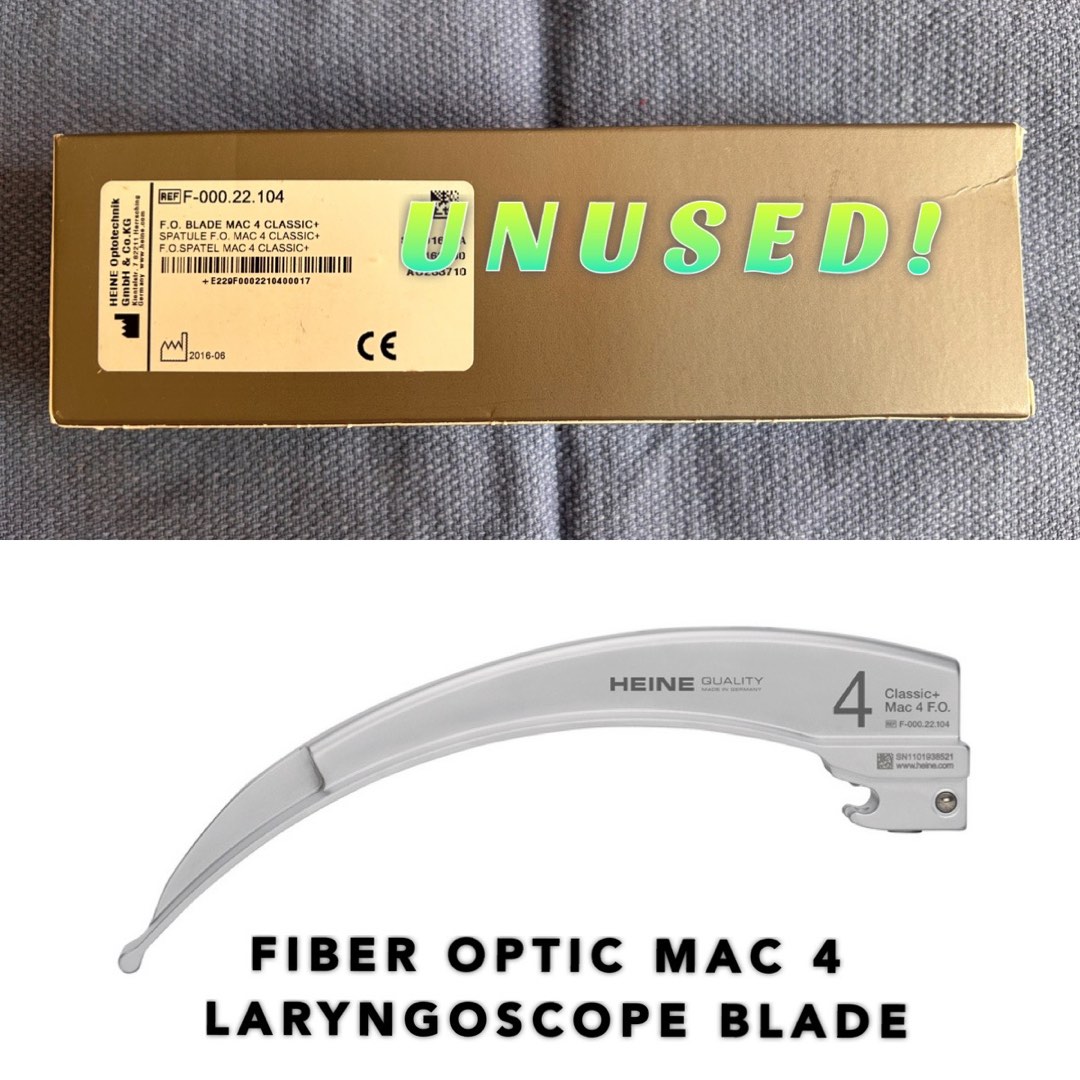 HEINE MAC 4 Fiber Optic Laryngoscope Blade, Health & Nutrition, Medical ...