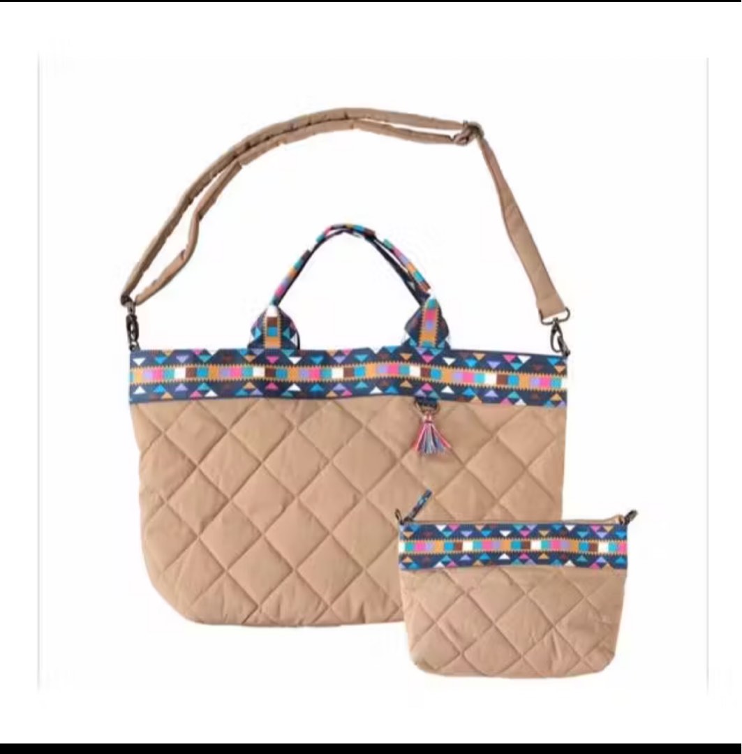 全新二手-hoppetta 系列 BOBO maya 幾何瑪雅側肩背媽媽包 BOBO 媽媽包 日本媽媽包 大容量媽媽包, 她的時尚, 包包、錢包, 肩背、側背包在旋轉拍賣