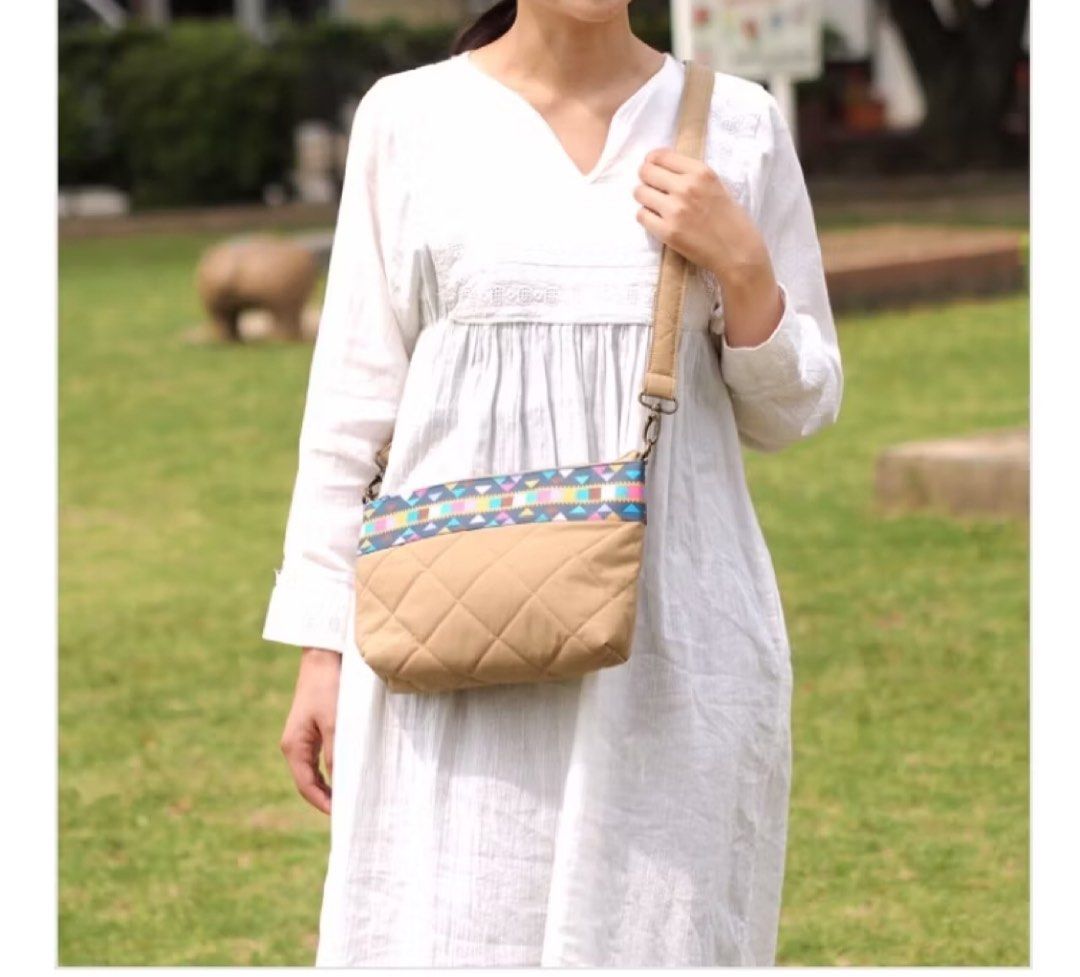 全新二手-hoppetta 系列 BOBO maya 幾何瑪雅側肩背媽媽包 BOBO 媽媽包 日本媽媽包 大容量媽媽包, 她的時尚, 包包、錢包, 肩背、側背包在旋轉拍賣