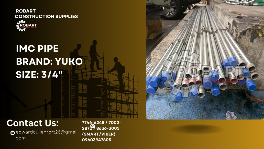 Imc pipe brand: yuko, Commercial & Industrial, Construction & Building ...