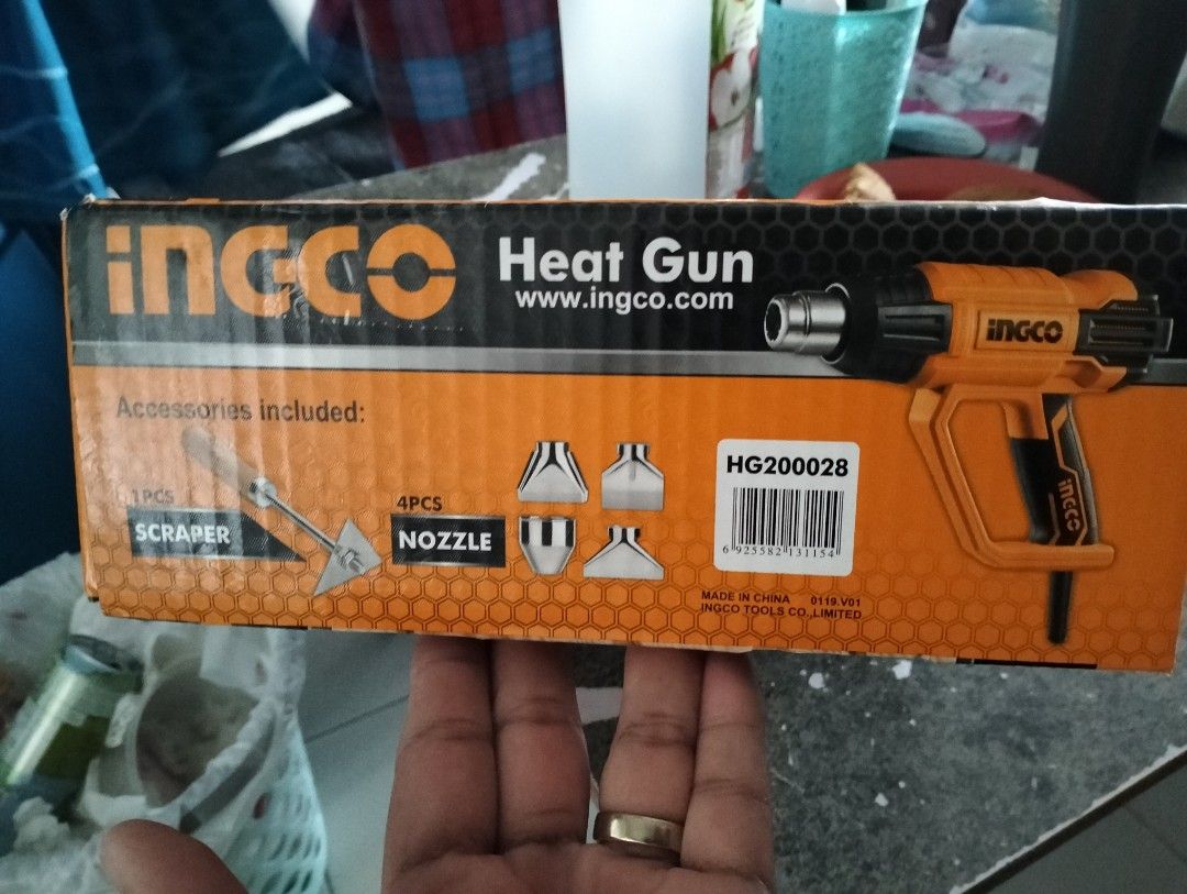 INGCO HEAT GUN 2000W HG200028, Furniture & Home Living, Home ...