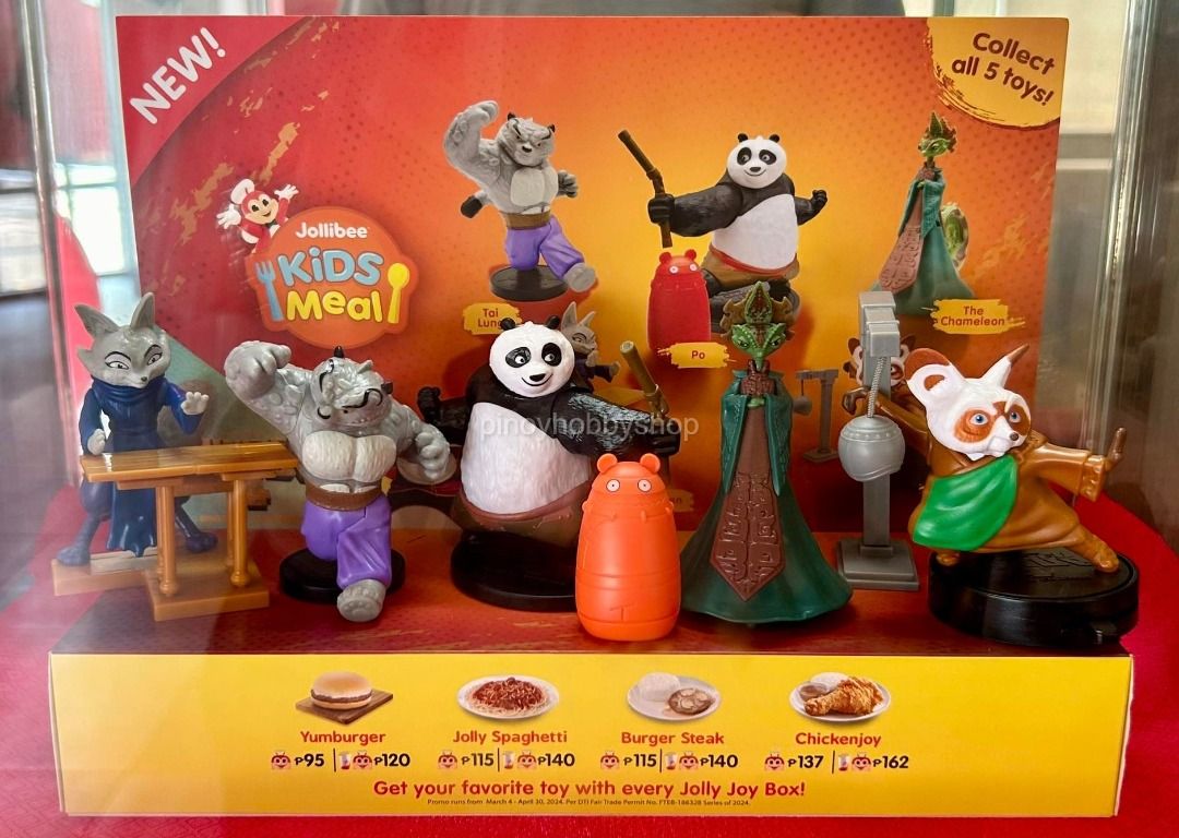Jollibee KUNG FU PANDA 4 Movie Kiddie Meal Toys Set SEALED, Hobbies ...
