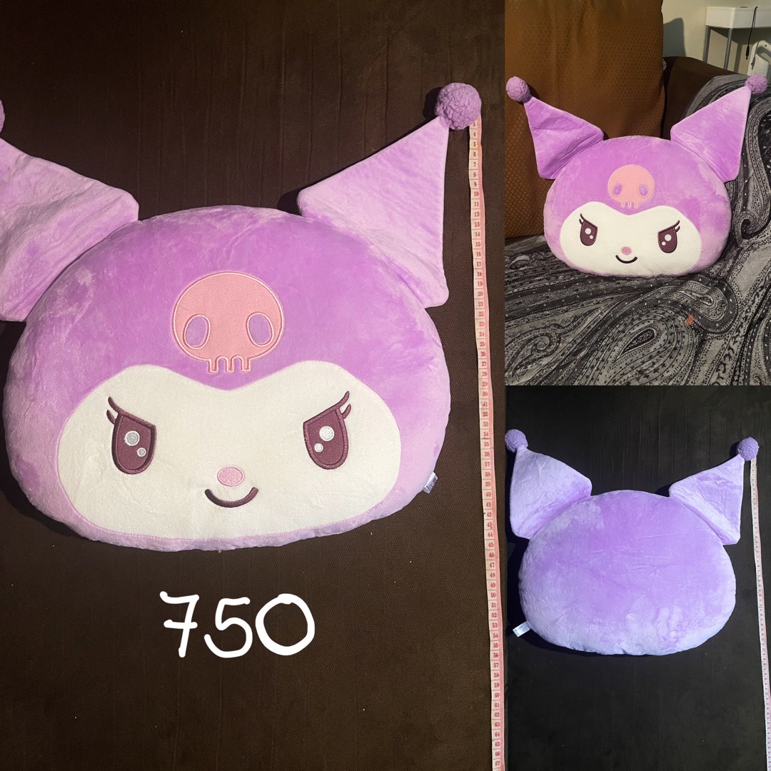 kuromi head pillow, Furniture & Home Living, Home Decor, Cushions ...