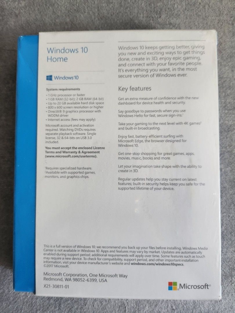 Microsoft Windows 10 Home, 電腦＆科技, 電腦周邊及配件, 電腦軟件 - Carousell