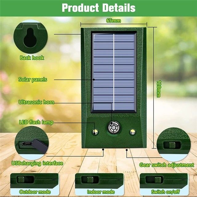 *New In Box* Ultrasonic Animal Repeller Pest Control To Drive Away Wolf ...