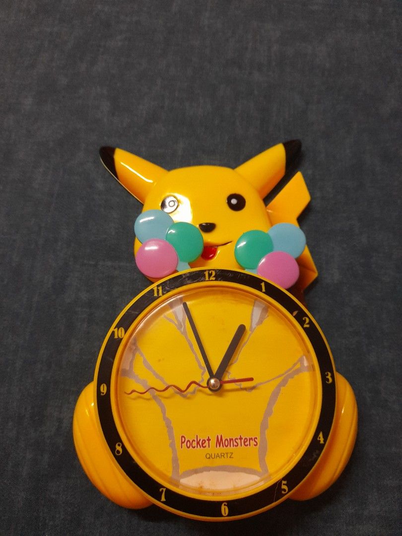 Pokemon clock, Furniture & Home Living, Home Decor, Other Home Decor on ...