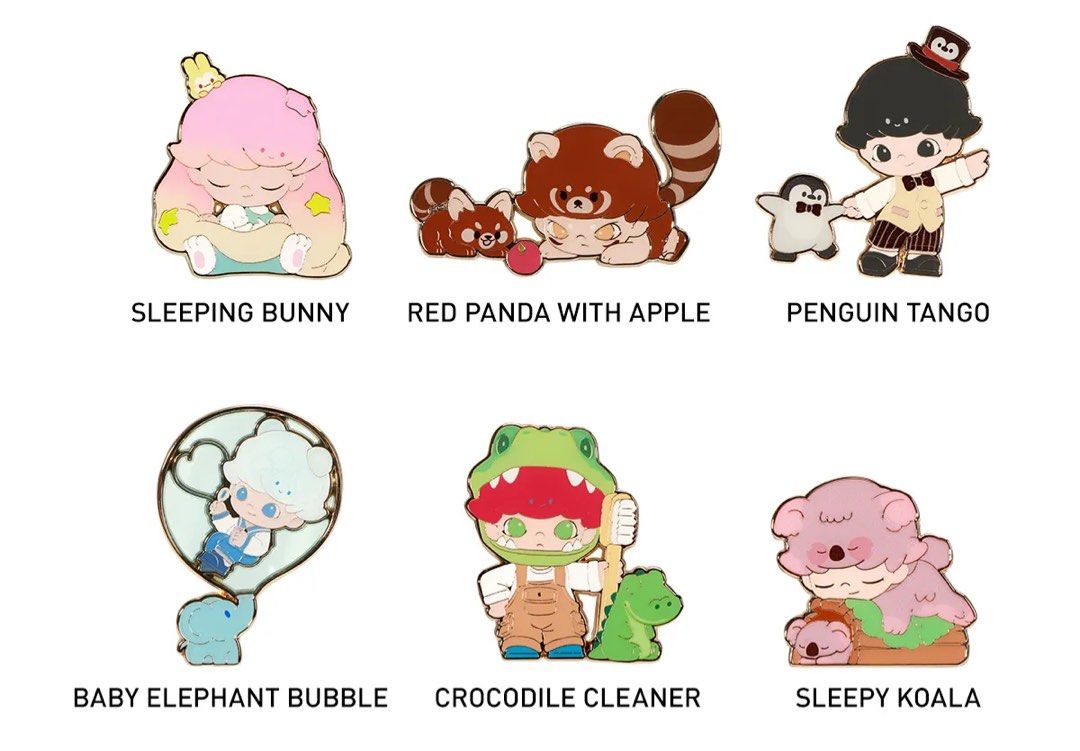 Pop Mart Dimoo Animal Kingdom - Badge Blind Box (Penguin Tango ...