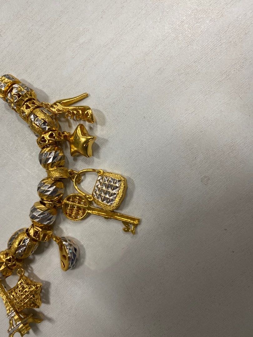Rantai Tangan Emas 916 Habib Jewels Gold Pandora Charm Bracelet, Luxury ...