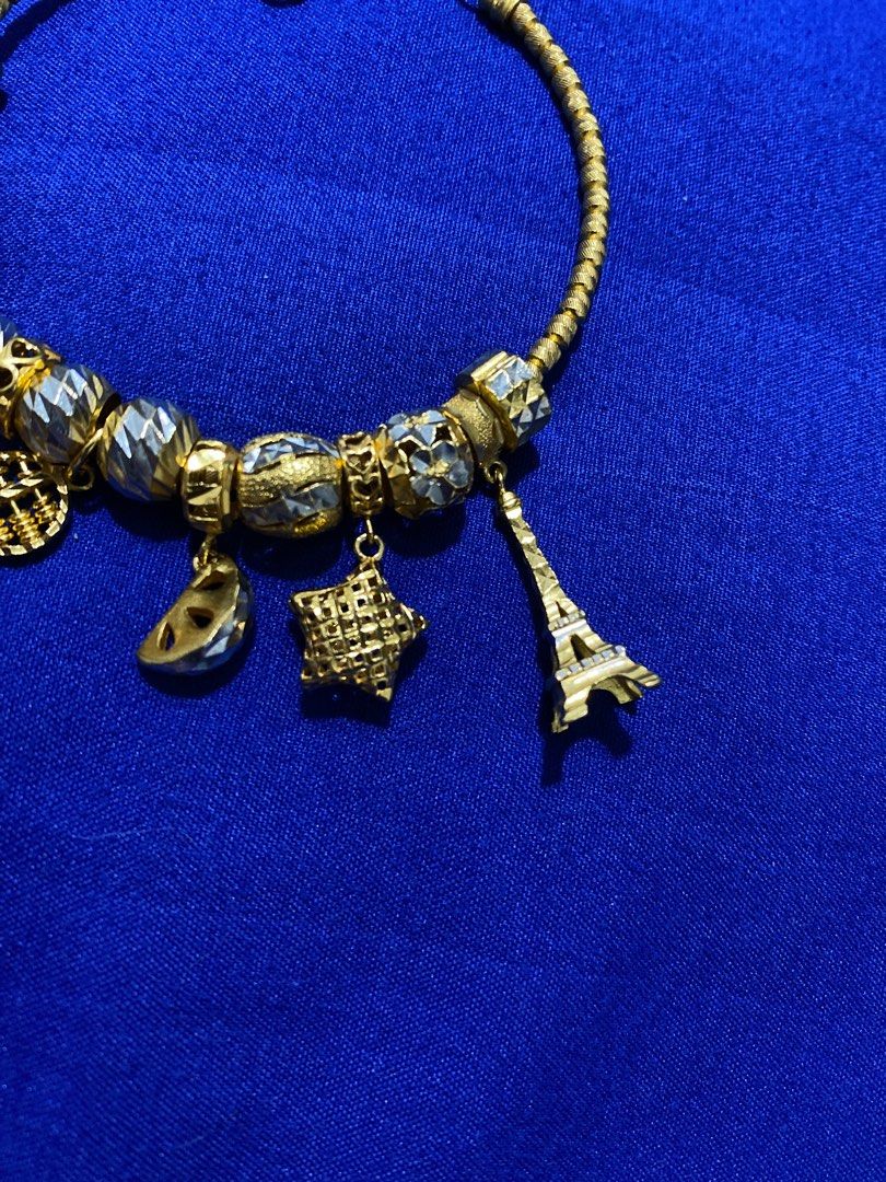 Rantai Tangan Emas 916 Habib Jewels Gold Pandora Charm Bracelet, Luxury ...