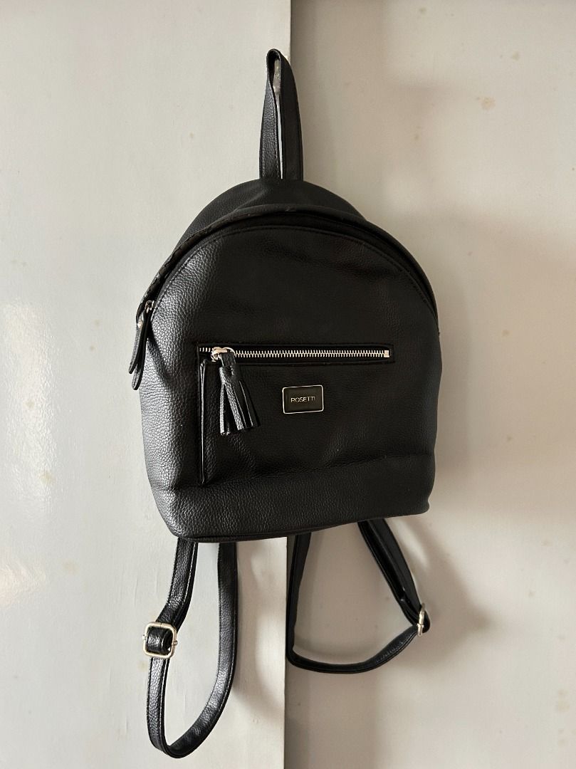 ROSETTI BLACK LEATHER BACKPACK, Women's Fashion, Bags & Wallets ...