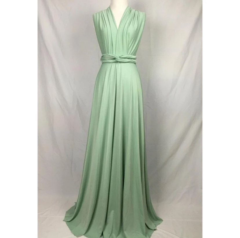 Sage Green Infinity Dress for Wedding, Women's Fashion, Dresses & Sets ...