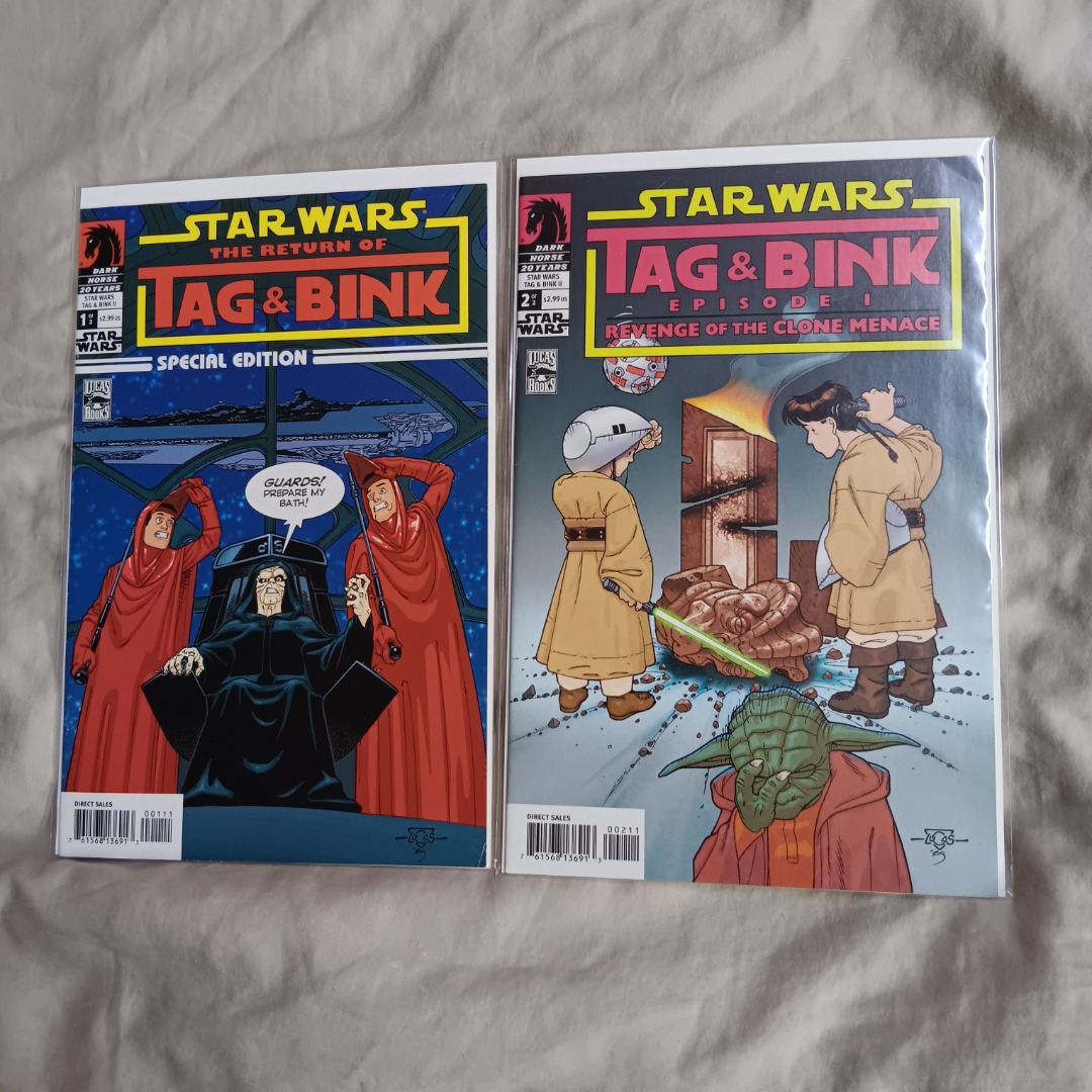 Star Wars Tag & Bink #1 & #2. FN/VF 1st Darth Plaguesis., Hobbies ...