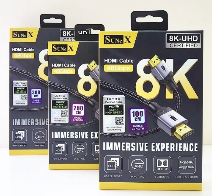 SUNeX 2.1 8K HDMI Cable 螢幕 屏幕 視頻 超高清延伸投屏傳輸連接線 [香港行貨] #4897085731679 #4897085731686 ...
