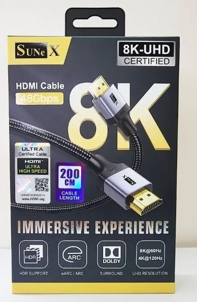 SUNeX 2.1 8K HDMI Cable 螢幕 屏幕 視頻 超高清延伸投屏傳輸連接線 [香港行貨] #4897085731679 #4897085731686 ...