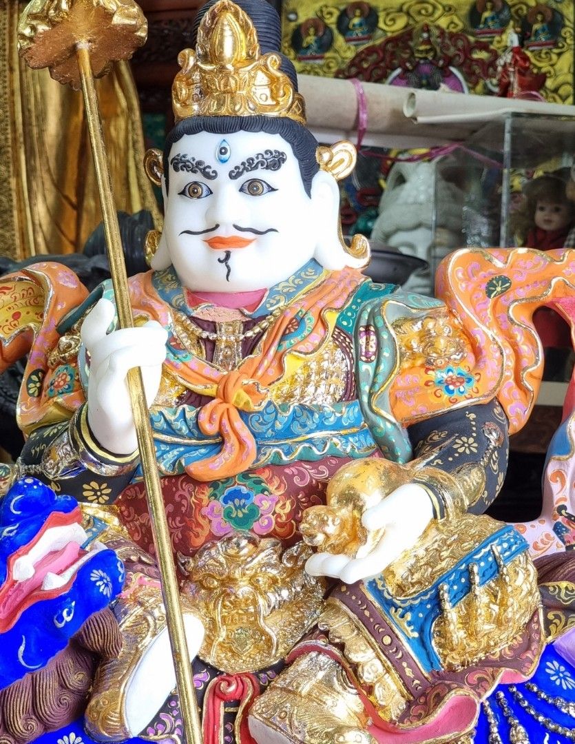 TIBETAN JHAMBALA GOD OF WEALTH STATUE, Everything Else on Carousell