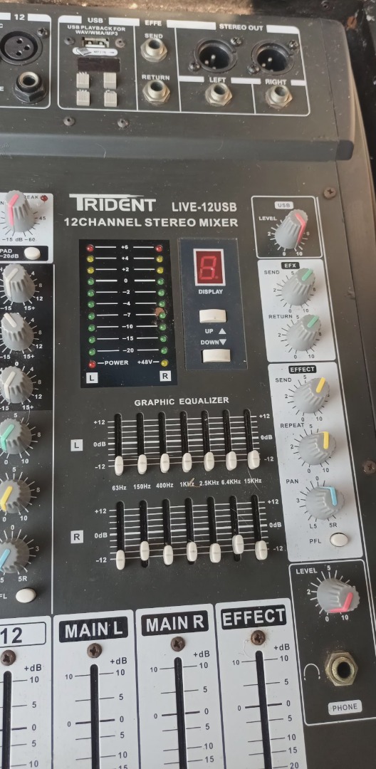 Trident 12 channel mixer, Audio, Other Audio Equipment on Carousell