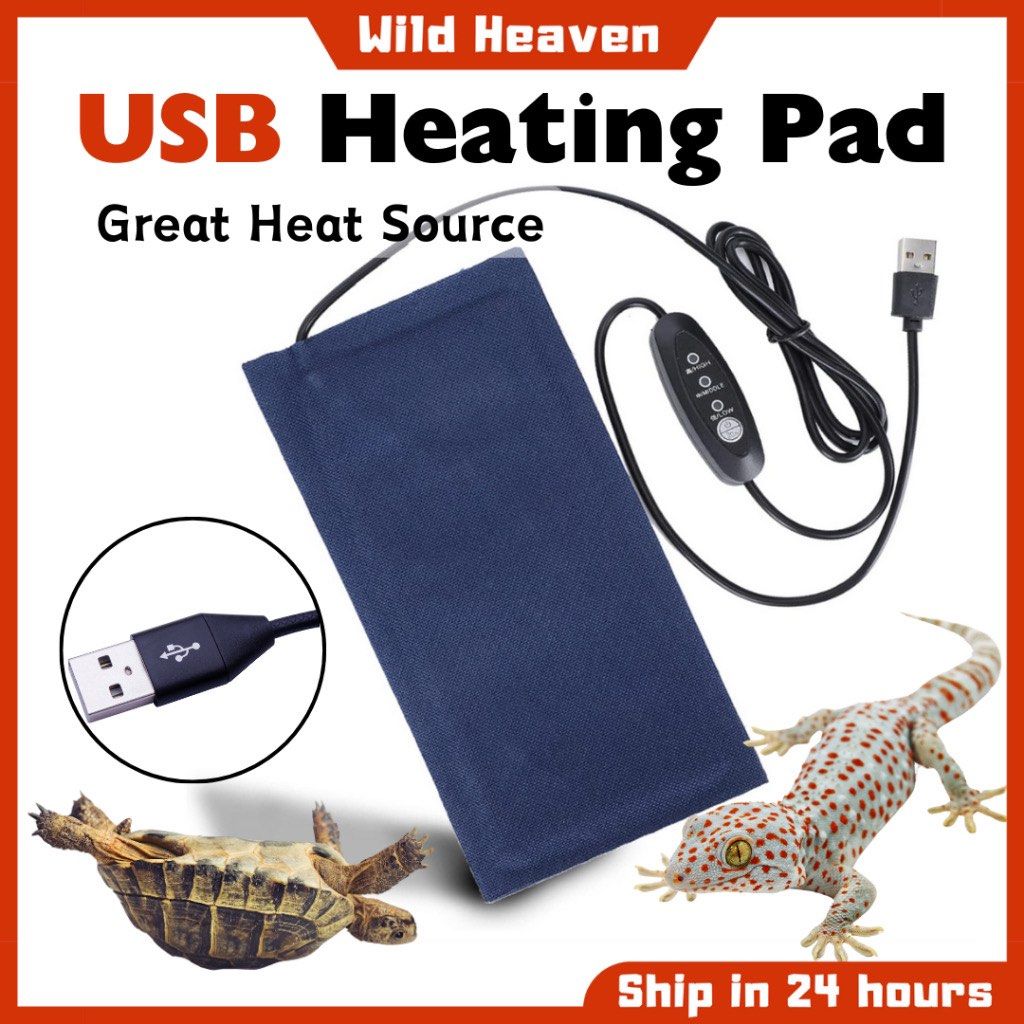 USB Reptile Under Tank Heating Pad Warmer Mat for Turtle Lizard Small ...