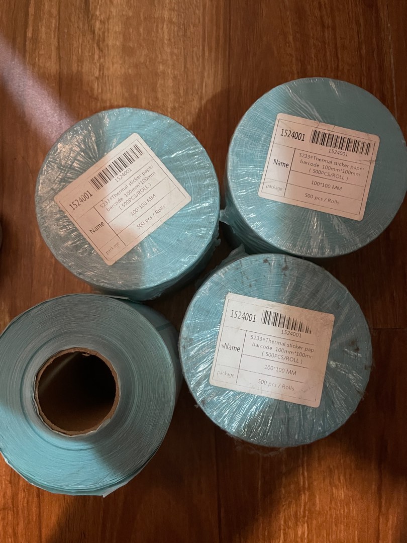 Waybill thermal sticker paper 500 pieces each (100*100 mm), Computers ...