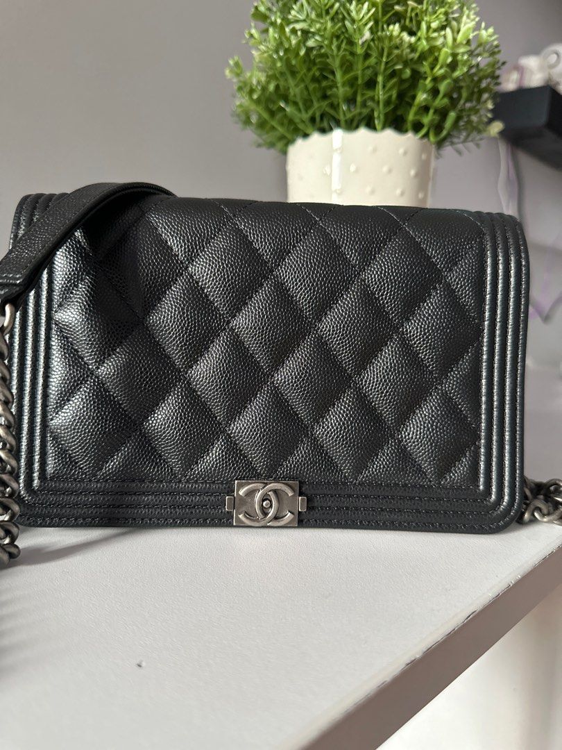 Woc Chanel Boy SHW, Barang Mewah, Tas & Dompet di Carousell