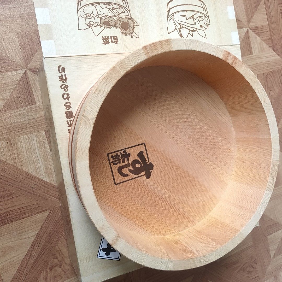 wooden Japanese rice barrel/bowl, Furniture & Home Living, Kitchenware ...