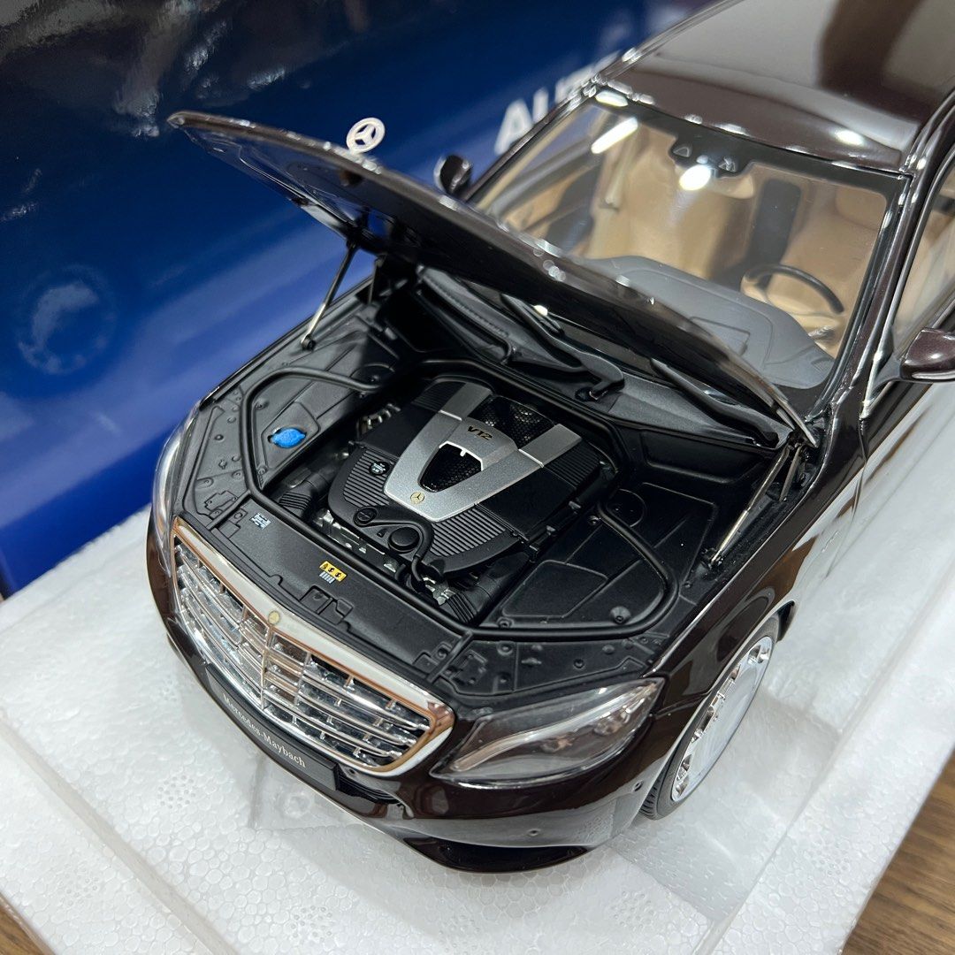 1/18 Autoart Mercedes Maybach S600 Pullman Dark Red Metallic Model Car ...