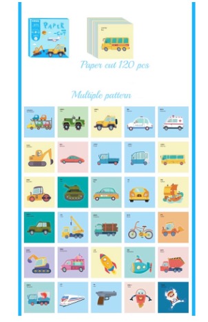 120 Sheets High Quality DIY Paper Cut (free scissors) Book Craft ...