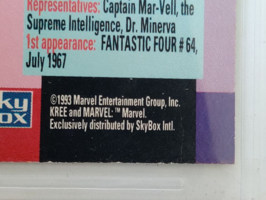 1993 SkyBox Marvel Universe Series 4 Kree, Hobbies & Toys, Memorabilia ...