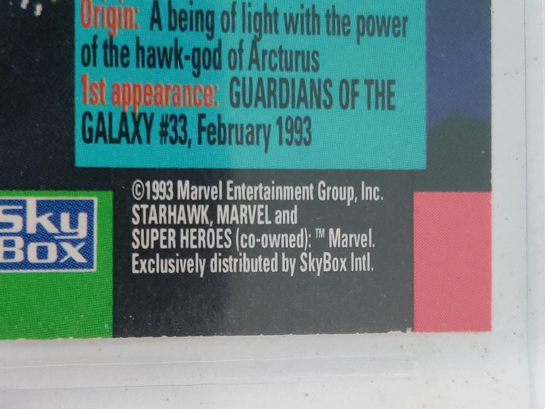 1993 SkyBox Marvel Universe Series 4 Starhawk, Hobbies & Toys ...