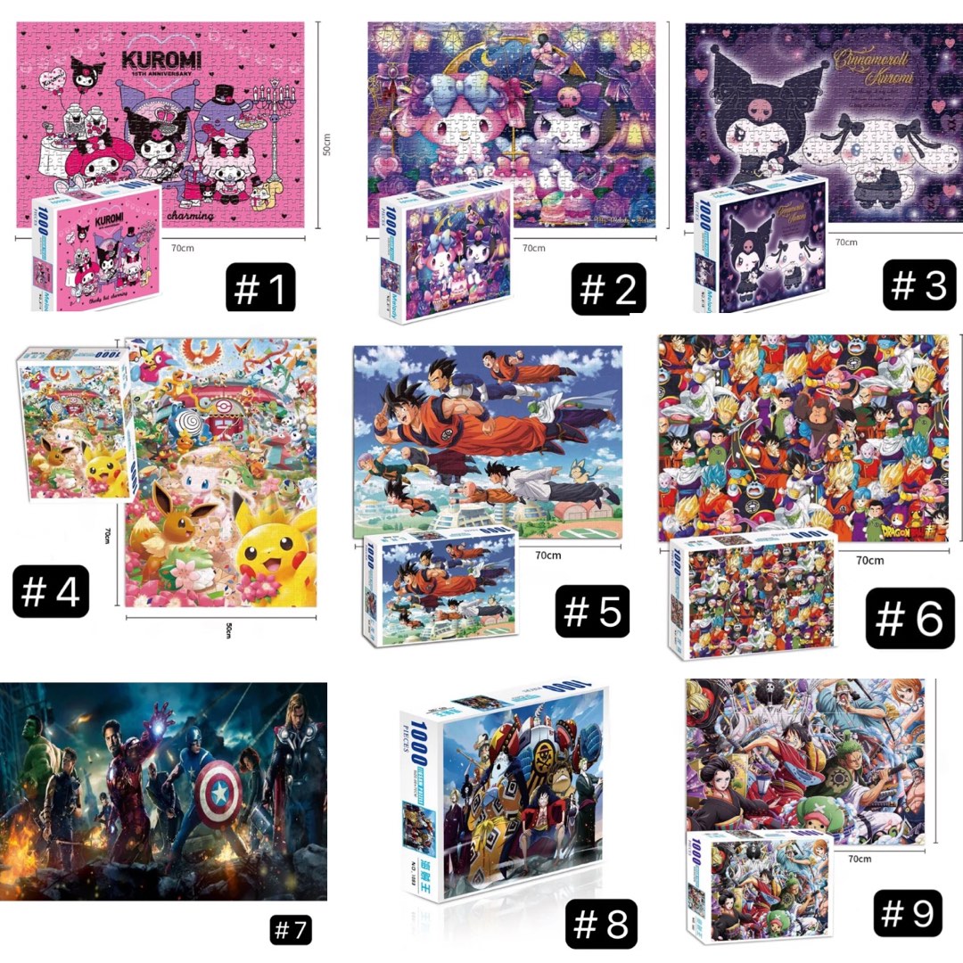 [1mm] 1000 Pieces Jigsaw Puzzle | 70*50cm 拼圖 | Kuromi | Pikachu ...