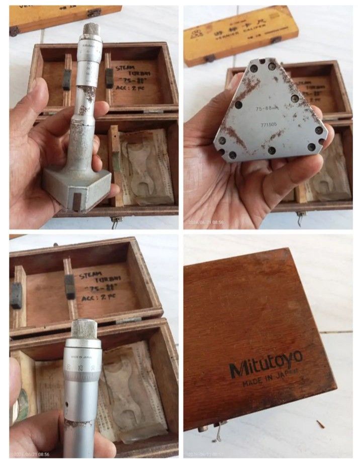 1.waterpass RSK Precision square level & Mitutoyo micrometer internal ...