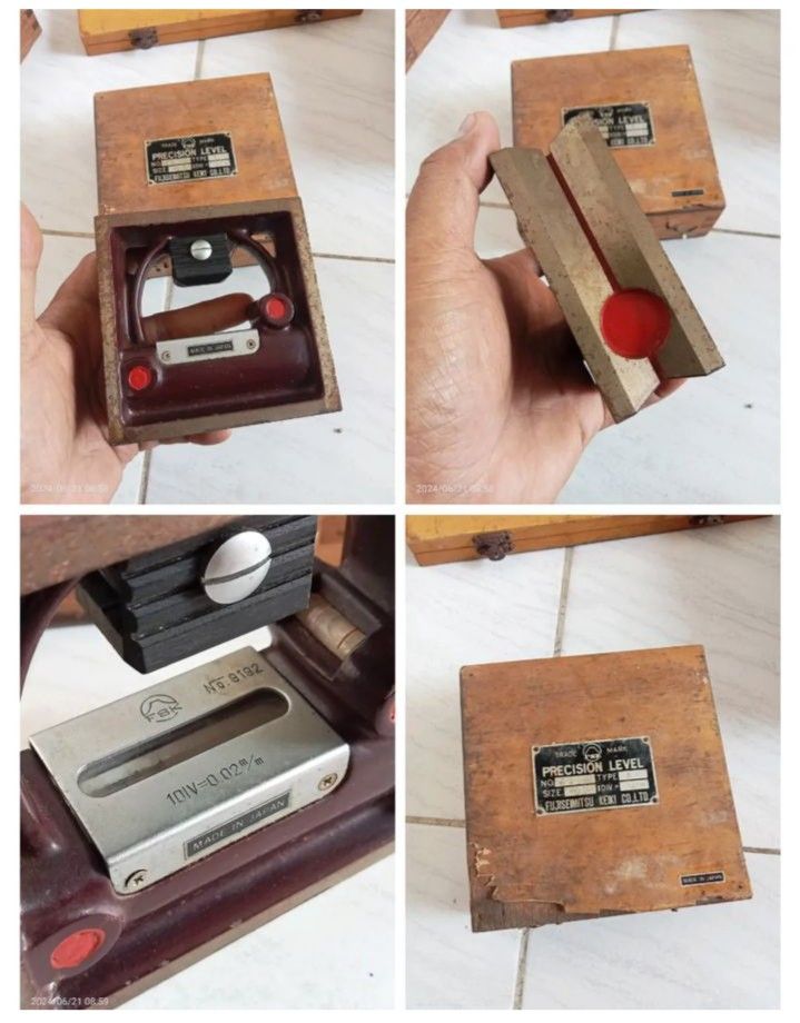 1.waterpass RSK Precision square level & Mitutoyo micrometer internal ...