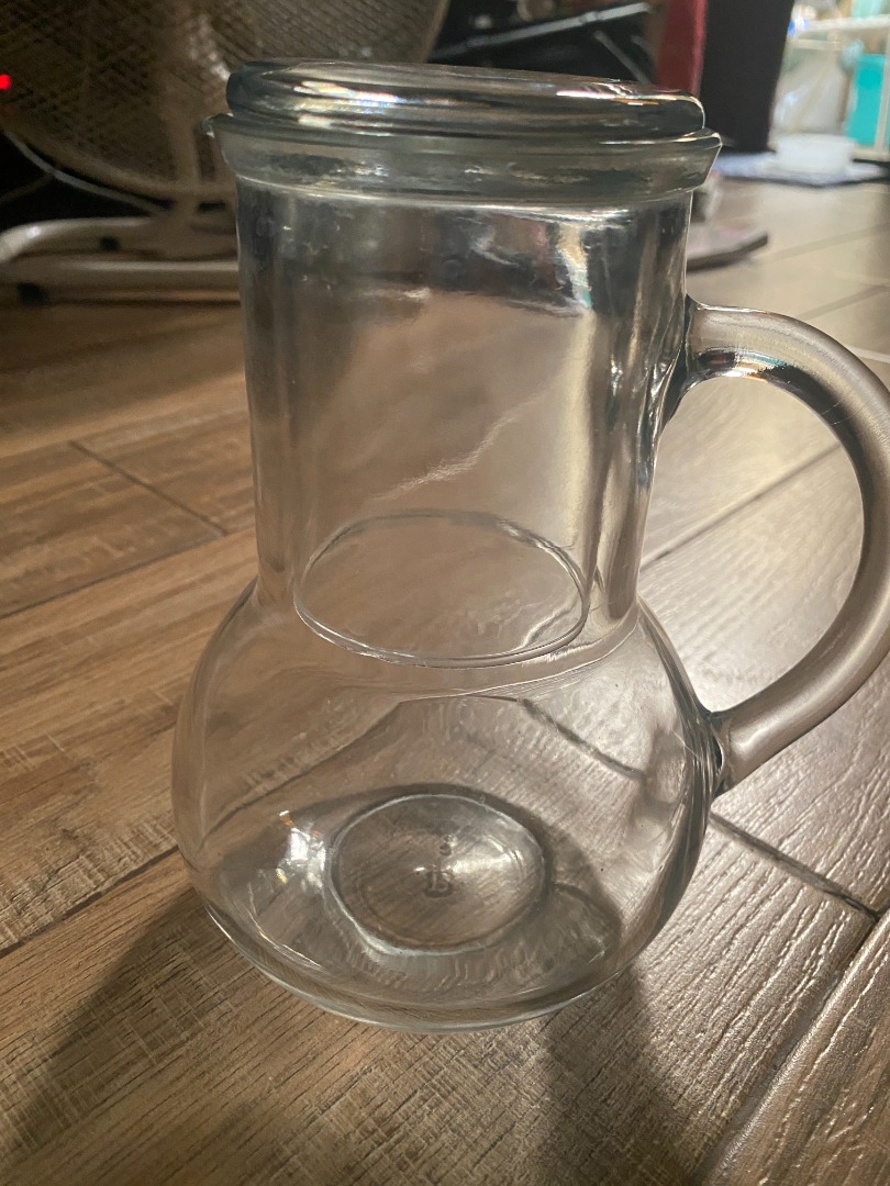 2-in-1 Nighttable Pitcher w/ Glass, Furniture & Home Living ...