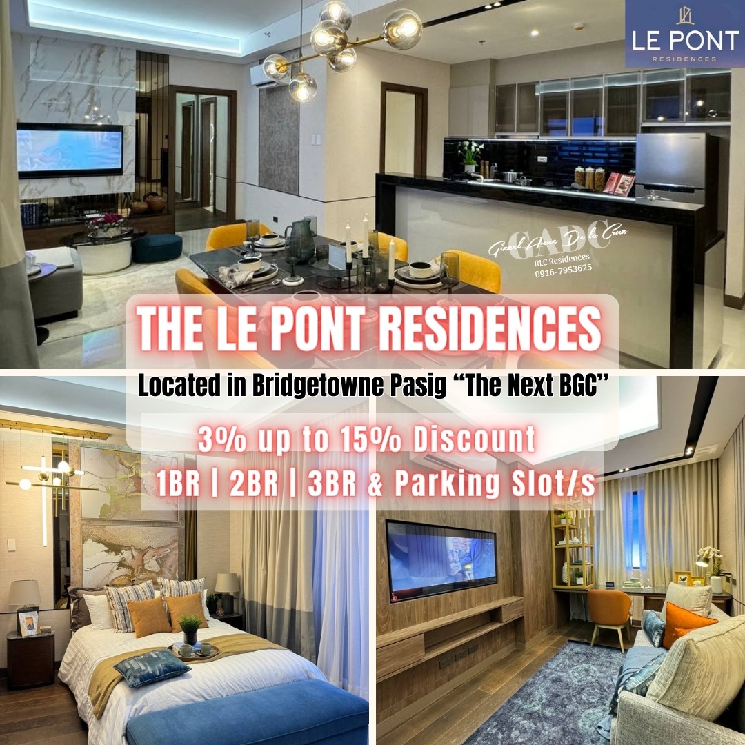 For Sale Pre-Selling 3 Bedroom with balcony at Bridgetowne Pasig at The ...