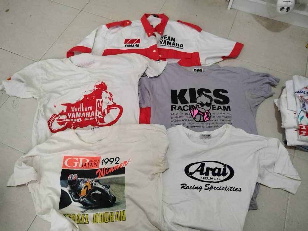 5x Baju Vintage permotoran team yamaha kiss racing arai helmet yamaha ...