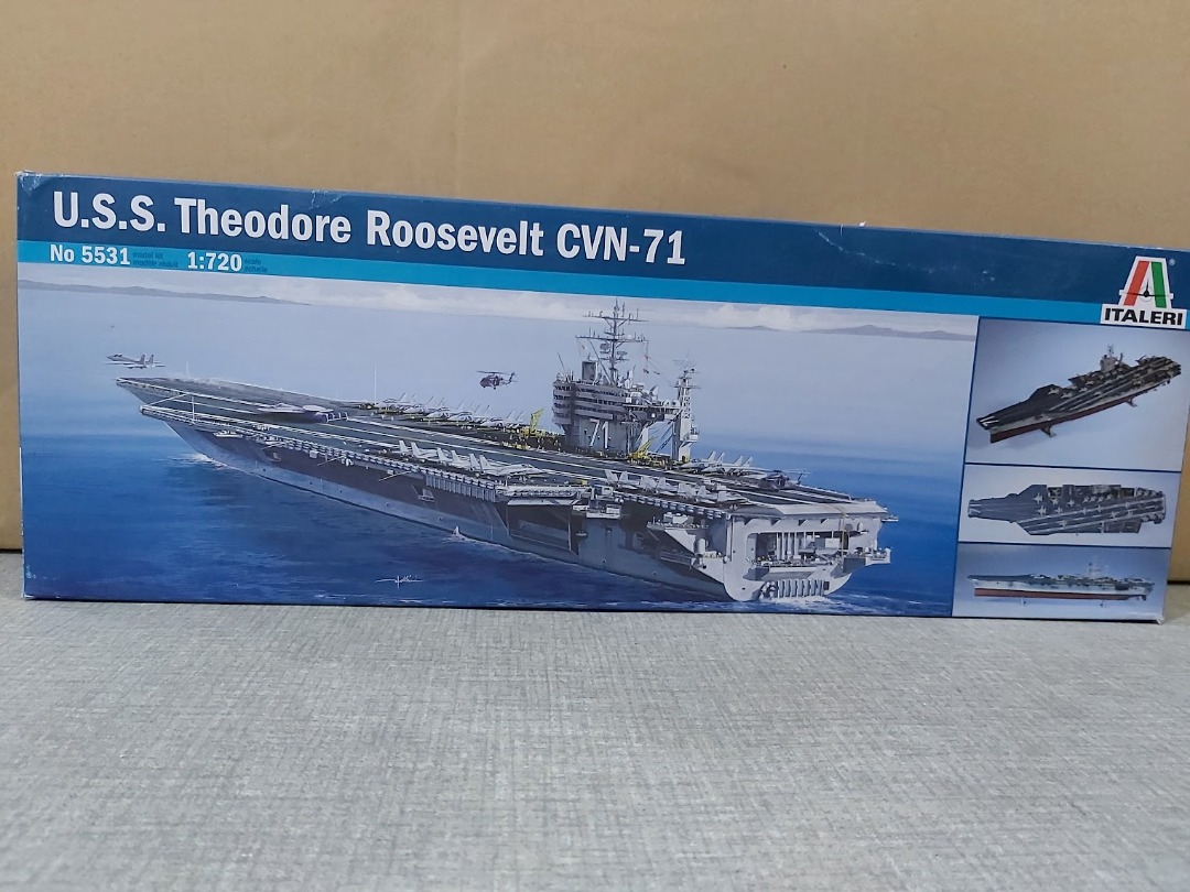 全新 Italeri 1/720 美國 狄奥多 羅斯福號 核動力 航空母艦 拼裝模型 Italeri 5531 - 1/720 U.S.S ... 全新 Italeri 1/720 美國 狄奥多 羅斯福號 核動力 航空母艦 拼裝模型 Italeri 5531 - 1/720 U.S.S ...