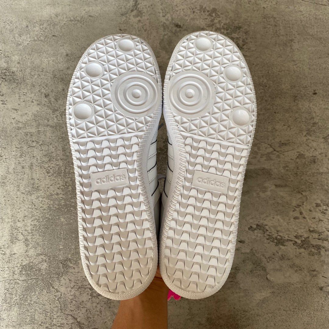 ADIDAS SAMBA FULL WHITE, Fesyen Pria, Sepatu , Sneakers di Carousell