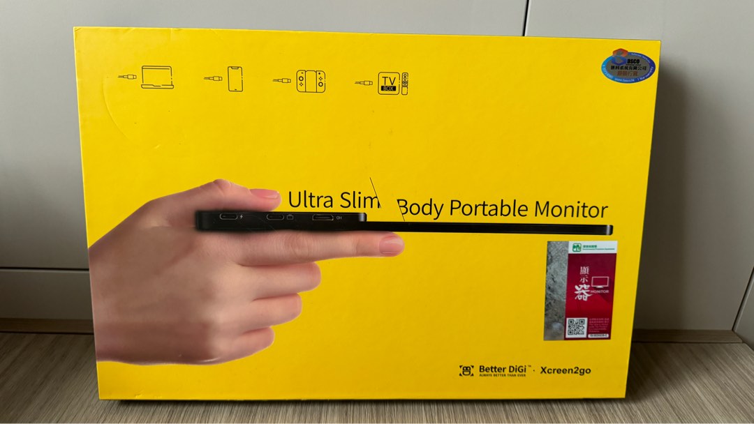 Beta digi Ultra slim 15.6 inch portable monitor, 電腦＆科技, 電腦周邊及配件, 電子屏幕 ...